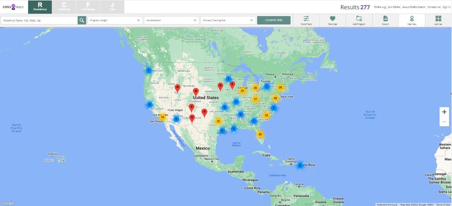 Student Research of Residency Programs EMRA