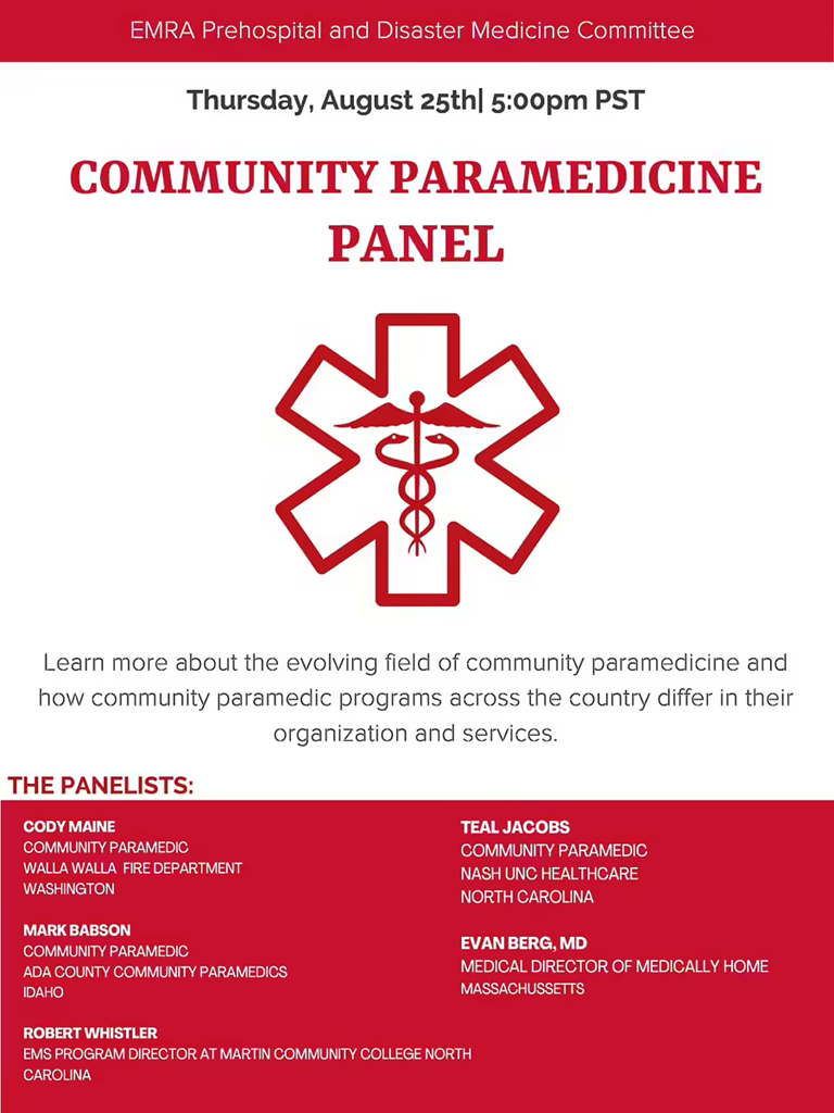 Prehospital & Disaster Medicine Committee EMRA