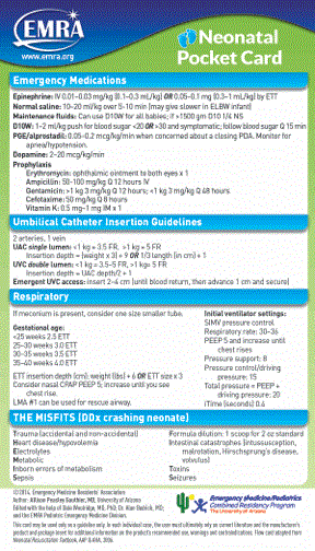 EMRA Reference Cards EMRA